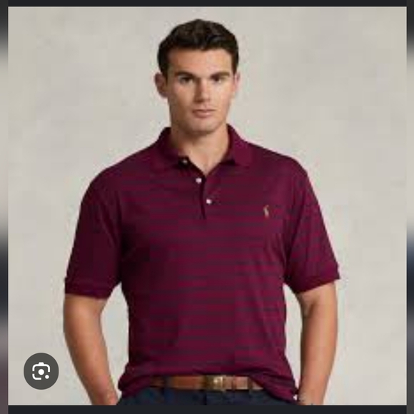 Polo Ralph Lauren | Shirts | Polo Ralph Lauren Mens Maroon Navy Striped ...